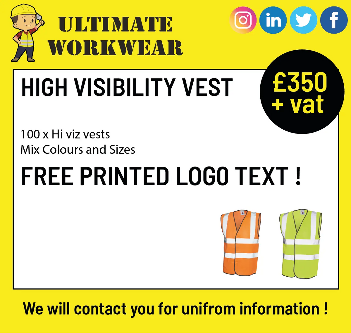 High Visibility vest Bundle – Ultimate workwear